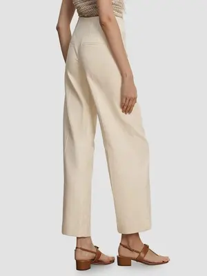 Veronica Beard Cassidee Cotton-blend Wide-leg Pants