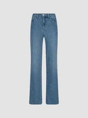 L'Agence Joanne Raw Denim Low-rise Jeans