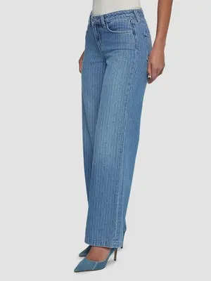 L'Agence Joanne Raw Denim Low-rise Jeans