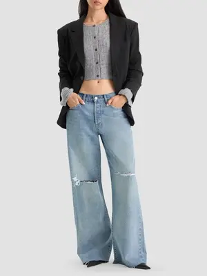 Good American Vintage Low Slung Baggy Jeans - Terra