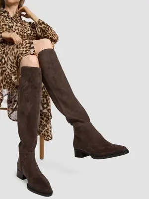 Michael Kors Lex 40mm Suede Knee-high Boots