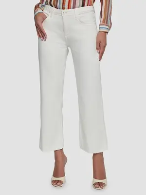 L'Agence Wanda High-rise Crop Jeans - Light Ecru