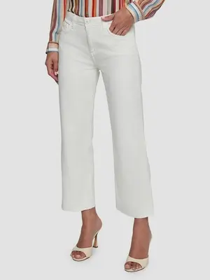L'Agence Wanda High-rise Crop Jeans - Light Ecru