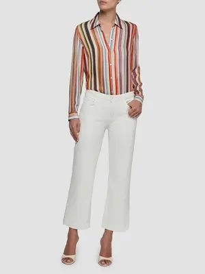 L'Agence Wanda High-rise Crop Jeans - Light Ecru