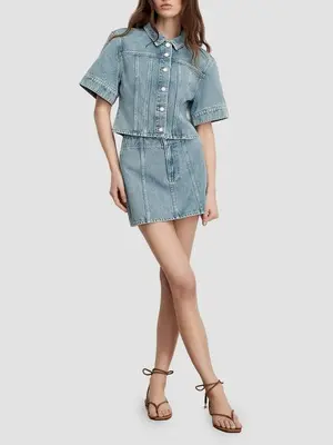 Veronica Beard Marquita Denim Miniskirt