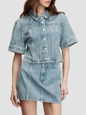 Veronica Beard Marquita Denim Miniskirt