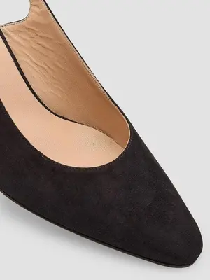 Manolo Blahnik Allurasan 50mm Suede Slingback Pumps - Black