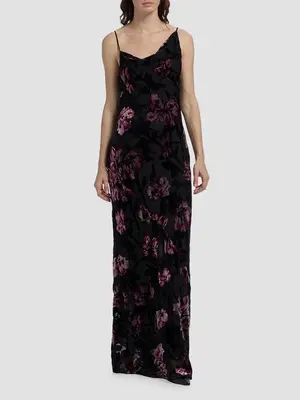 SABINA MUSAYEV Alenoy Floral Velvet Gown