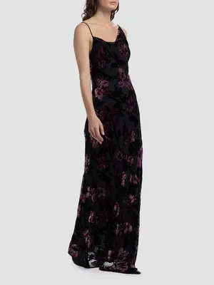 SABINA MUSAYEV Alenoy Floral Velvet Gown