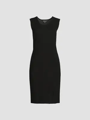Misook Mylana Sleeveless Knit Sheath Knee-length Dress - Black