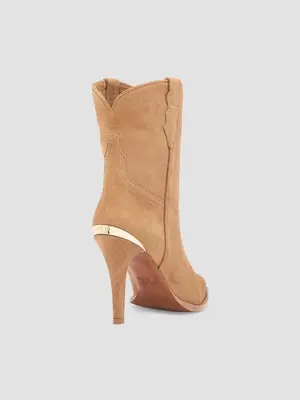 Partlow Katie Suede 95mm Western Stiletto Booties