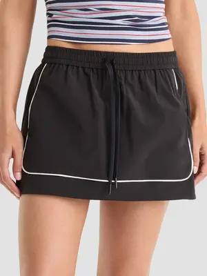 Good American The Sport Mini Skort - Black