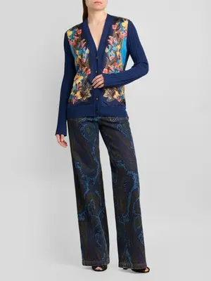 Etro Floral Paisley Panel Cardigan