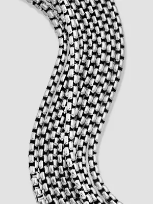 David Yurman Box Chain Eight Row Bracelet In Sterling 28mm