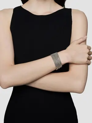 David Yurman Box Chain Eight Row Bracelet In Sterling 28mm
