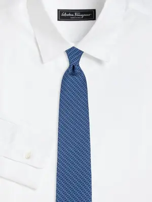 FERRAGAMO Mamba Snake Tie - Navy