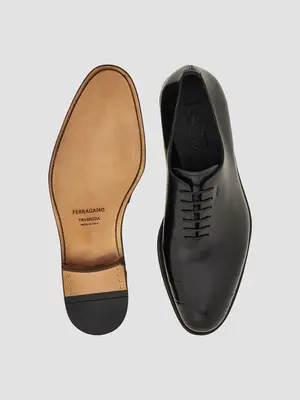 FERRAGAMO Angiolo Croc-embossed Leather Oxfords