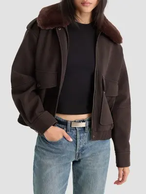 Good American The Better Than Leather Bomber