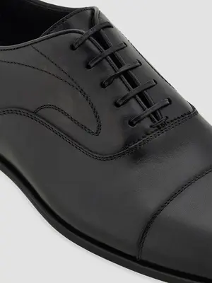 FERRAGAMO Trinity Leather Oxfords - Nero
