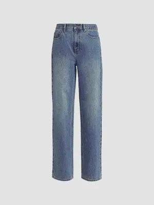 SELF-PORTRAIT Rhinestone Straight-leg Jeans