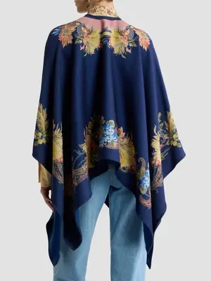 Etro Paisley Wool-blend Jacquard Cape