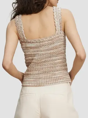 Veronica Beard Selwyn Metallic Knit Tank