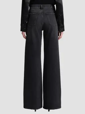 7 For All Mankind Twisted Lotta Rhinestone Wide-leg Jeans