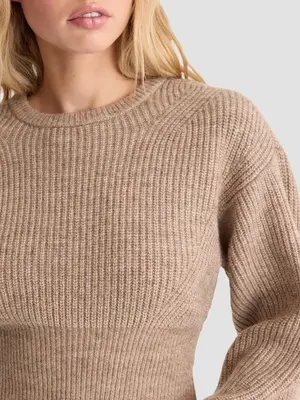 Good American The Chunky Knit Sweater - Dusk