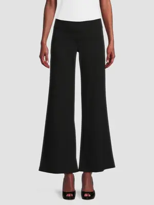 Ming Wang Stretch Deco Crepe Wide-leg Pants