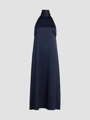 Azeeza Meera Satin Midi-dress - Navy