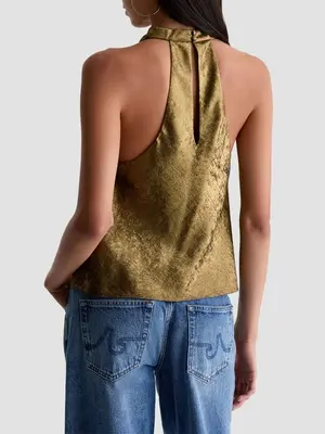 Ag Kacey Drapeneck Sleeveless Top