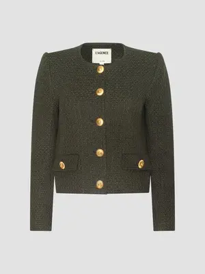 L'Agence Zell Collarless Jacket - Army