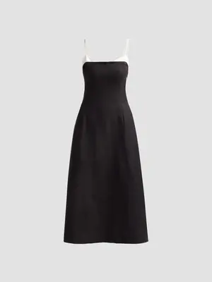 Simkhai Corabeth Colorblocked Midi-dress - Black Multi