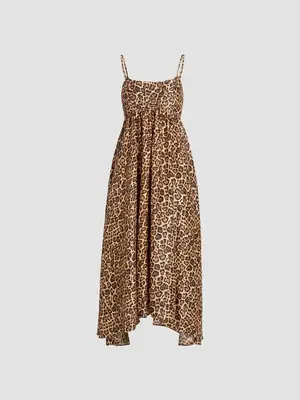 Azeeza Rachel Asymmetric-hem Midi-dress