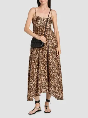 Azeeza Rachel Asymmetric-hem Midi-dress