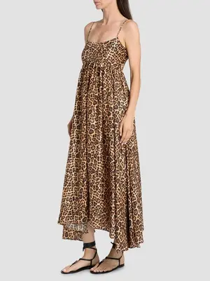 Azeeza Rachel Asymmetric-hem Midi-dress