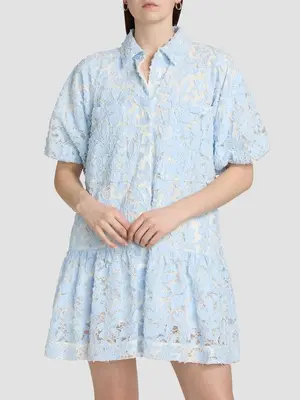 Simkhai Crissy Cotton Lace Minidress