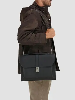 FERRAGAMO Hug Leather Briefcase