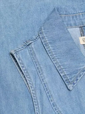 L'Agence Kieran Denim Belted Shirtdress