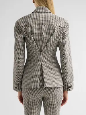 Veronica Beard Molyneux Houndstooth Jacket - Navy Multi