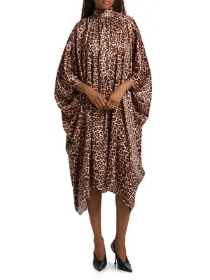 Azeeza Raini -print Satin Midi-dress