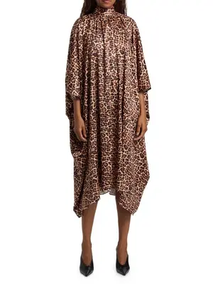 Azeeza Raini -print Satin Midi-dress