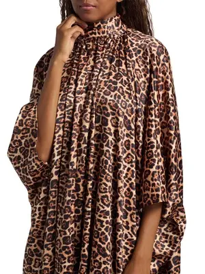 Azeeza Raini -print Satin Midi-dress