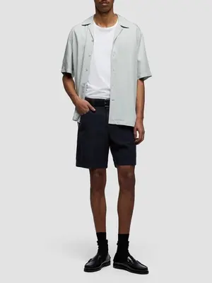 7 For All Mankind Hybrid Jogger Shorts - Navy