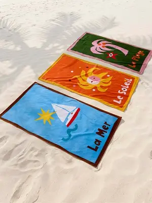 Jonathan Adler Playa La Mer Beach Towel - Blue