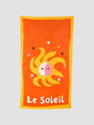 Jonathan Adler Playa Le Soleil Beach Towel Orange