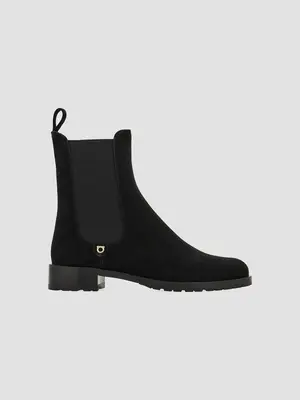 FERRAGAMO Briuli Suede Chelsea Boots - Nero