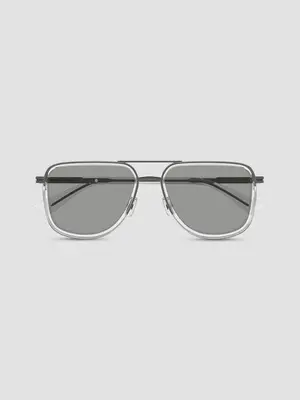 Bottega Veneta 56mm Navigator Metal Sunglasses