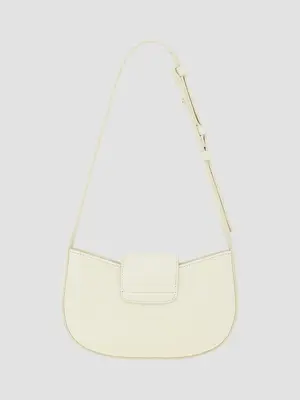 FERRAGAMO Gabry Gancini Tab Leather Shoulder Bag - Mascarpone