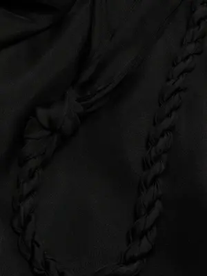 Azeeza Dany Silk Chiffon Drape Midi-dress